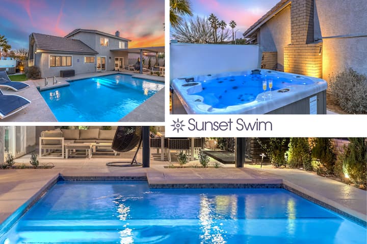 Sunset Swim - Lux Vegas Pool Oasis, Hot Tub, Bbq - Henderson, NV