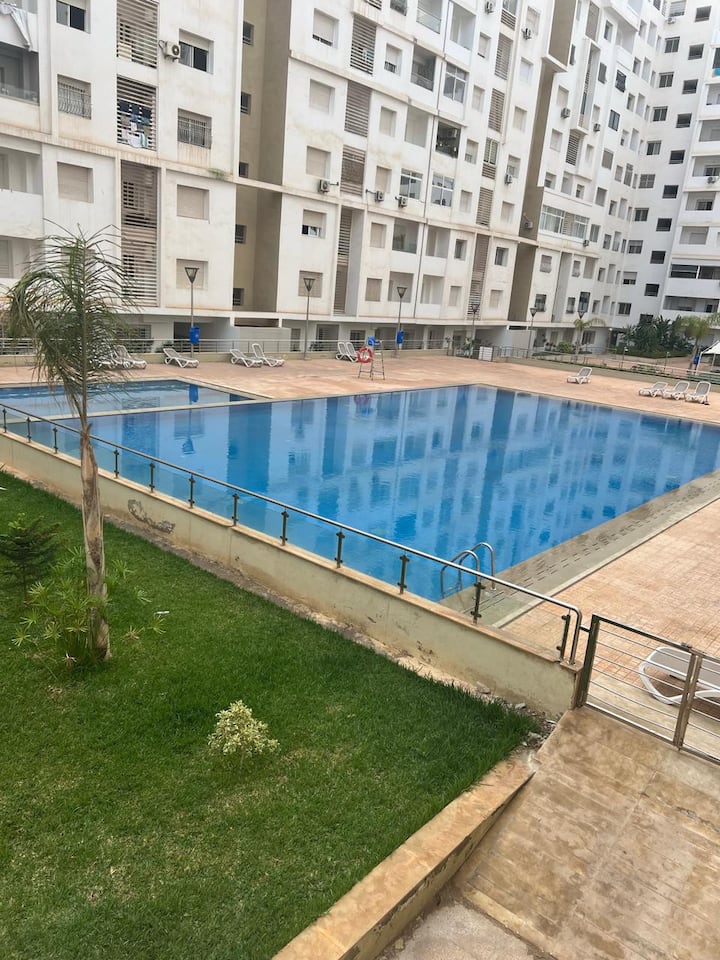 Appartement Balcon Vue Piscine Parking Gratuit 70 - Agadir