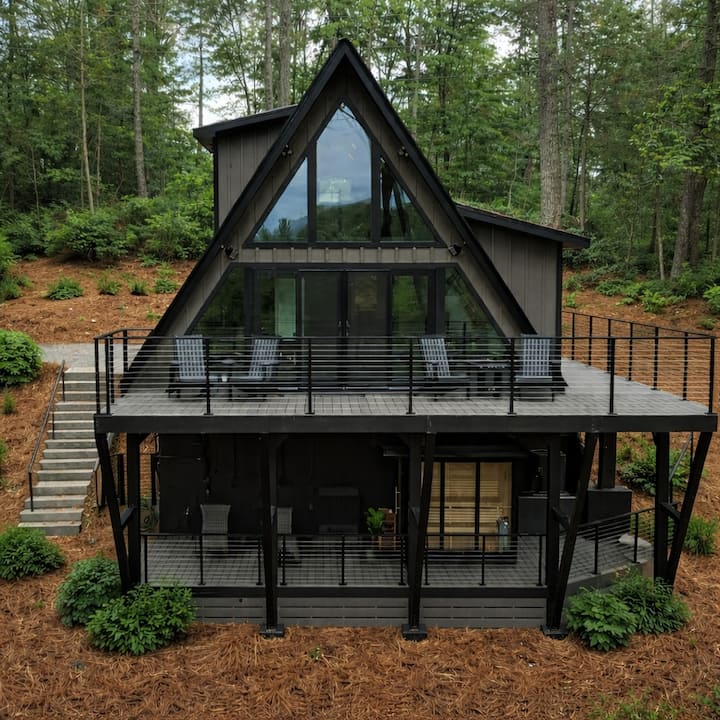 Ellijay Riverfront A-frame | Sauna & Private Trail - Ellijay