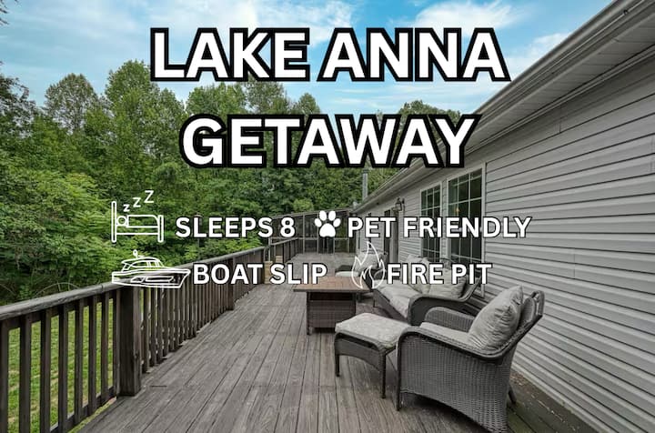 Lake Anna | Game Room | Sleeps 8 | Fire-pit/grill - アンナ湖, VA