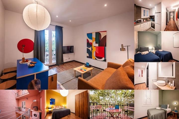Groupflat 2 Nice Flats 6-bedrooms, Nice Location! - Barcelona