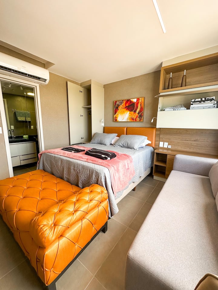 Beira Mar| Estilo Studio| 1 Qrt C/ Ar - Maceió