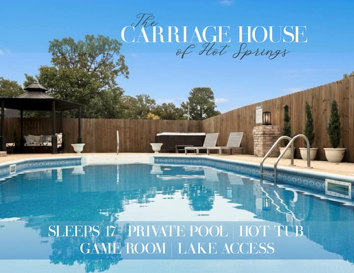 Lake Hamilton Carriage House 5br|3.5ba Sleeps 17! - Hot Springs, AR