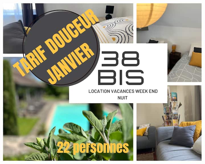 Location 20 Personnes / 3 Espaces  38bis - Côte-d'Or