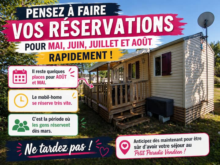 Mobil-home Tout Confort Proche Mer Vendée - Vendée