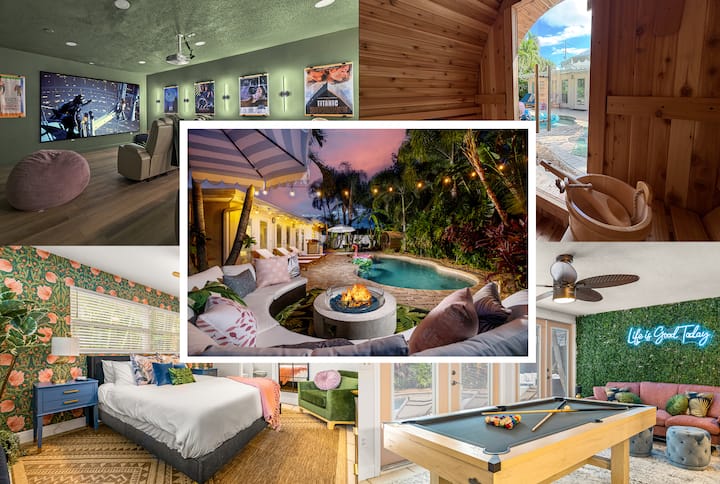4br-heated Pool-sauna-fire Pit-beach<5 Min-theater - Madeira Beach, FL