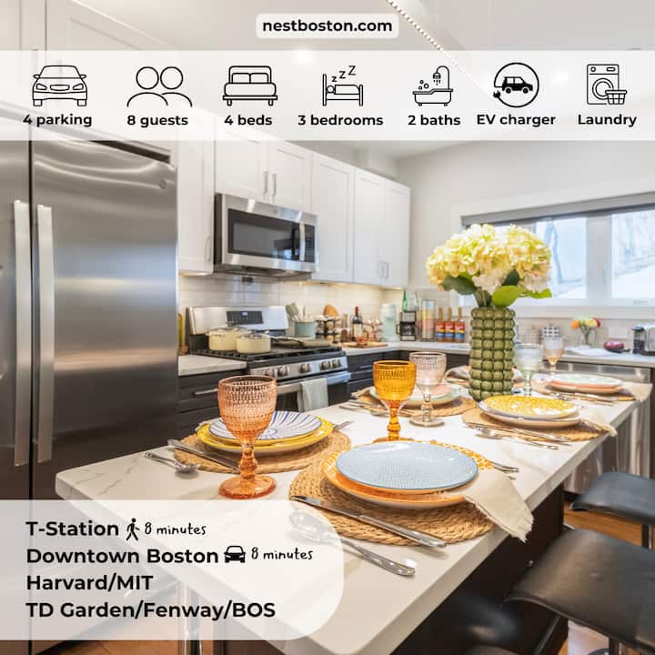 3br2bth Mit/harvard/td Garden/bos/3 Parking Spaces - Charlestown - Boston