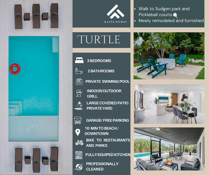 The Turtle| Pool, Fire Pit, 10min To Beach/5th Ave - Naples, FL