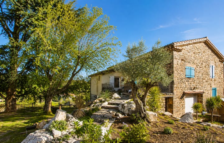 Gîte En Pierre, Bassin Naturel, Grand Parc - Aubenas