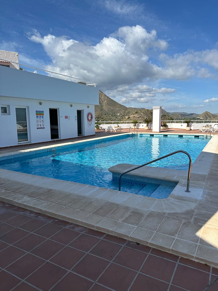 Two Bedroom Apartment With Rooftop Pool In Mojacar - Mojácar