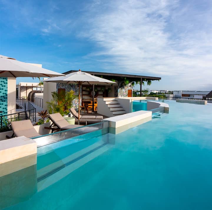 Downtown Ph W/rooftop Pools Near Beach & Nightlife - Tulum
