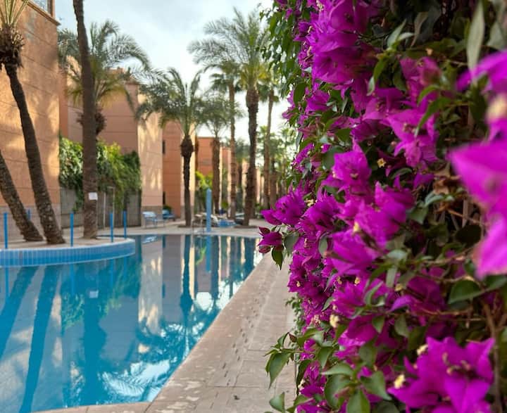 Joli T2 Résidence Piscines 20min à Pieds Medina - Marrakech