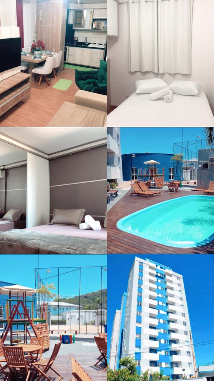 Ap 2quartos Piscina Frente Mar 5min Beto Carrero - Penha