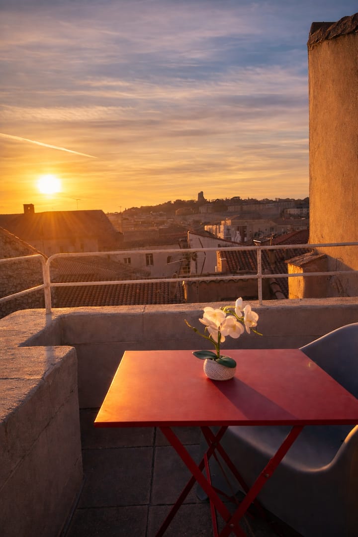 Terrasse Privéecentre Historique Climatisé 2pers - Nîmes