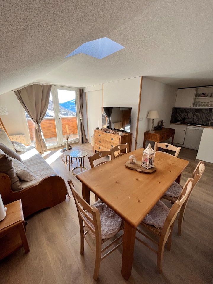 Soleil Montagne Hiver Ski La Foux D'allos - Pra-Loup