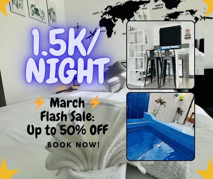 Pililla Rizal Townhouse L6 + Private Soak Pool - Baras