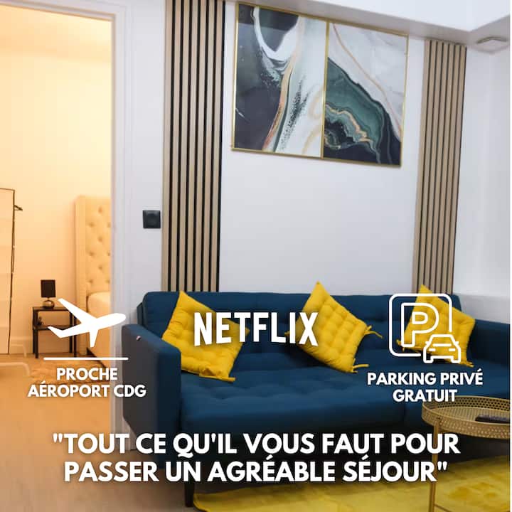 Appartement Lumineux - Proche Paris, Cdg / Parking - Aubervilliers