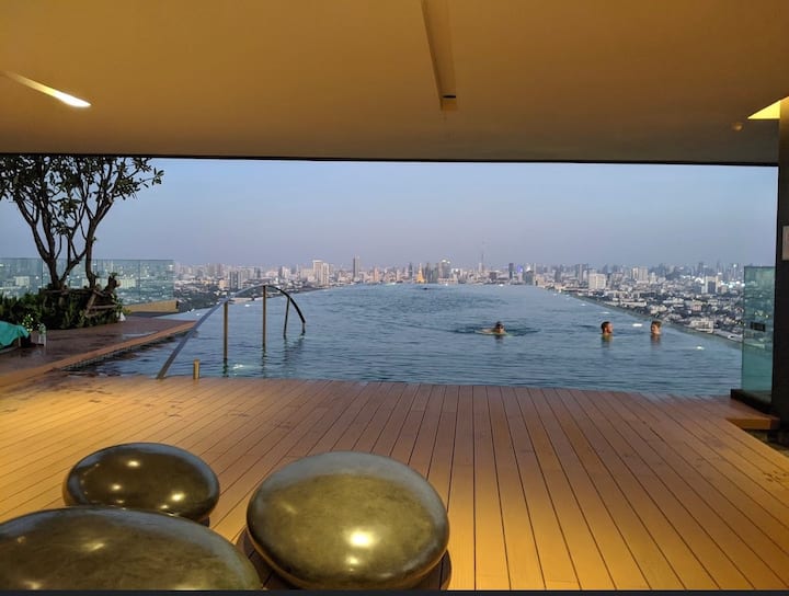 河景Sky Swimming Pool 空中健身房 地铁零距离 - Bangkok