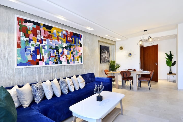 [Blue House]modern&cozy Fes City Center Prestigia - Fes