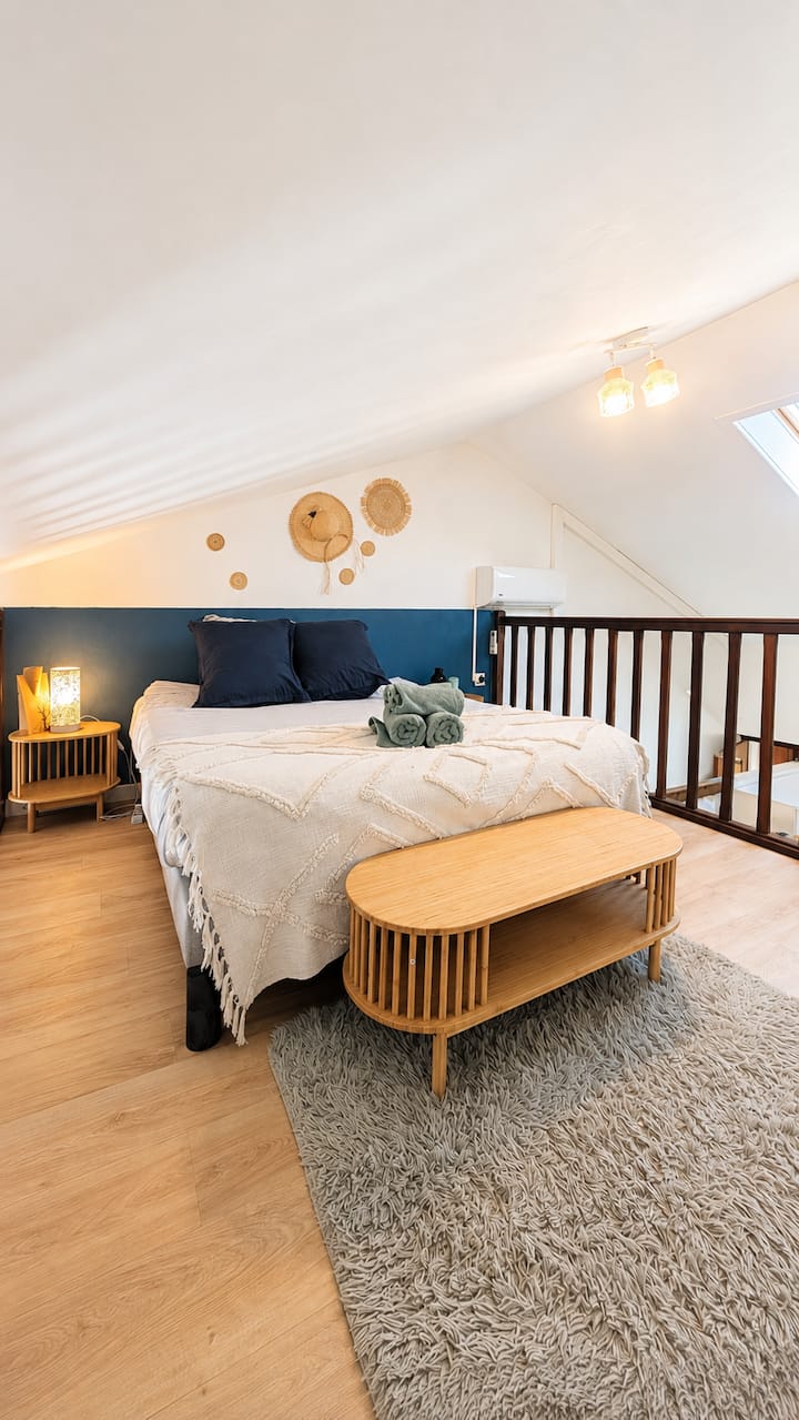 Duplex Cocon 1 Min Plage Gd Fond  Parking + Clim - Saint-Gilles les Bains