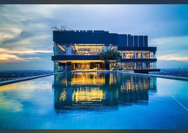 抖音同款 Skygym和泳池 河景 零距离地铁 711就在大厅 - Bangkok