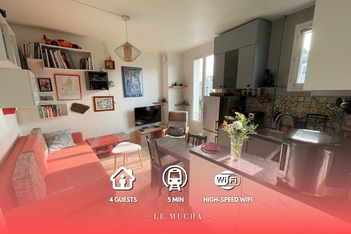 Le Mucha ~ T2 Lumineux ~ Proche Gare & Hypercentre - Vincennes