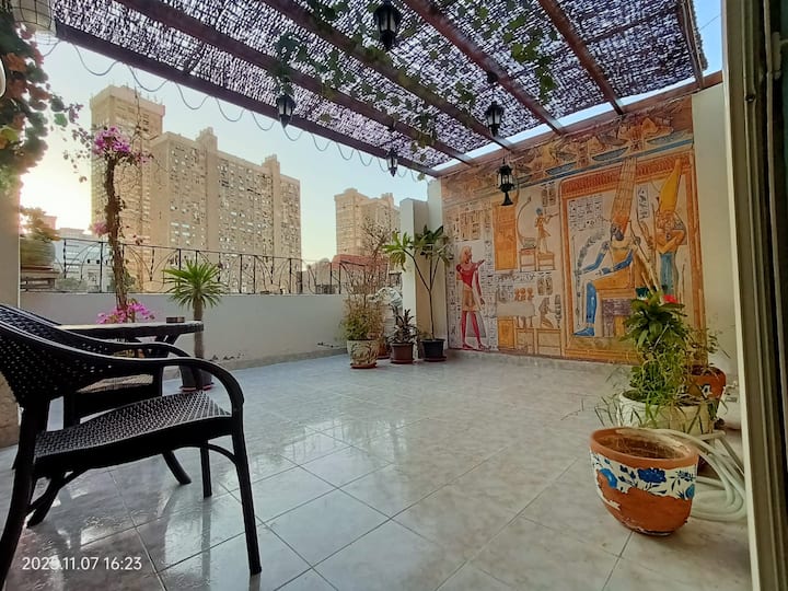 Lovely&calm Rooftop-maadi-5 Min From Nile Corniche - Egypte