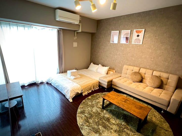 6 Min Walk From Namba Sta/27㎡/50-inch Tv/ - Japan