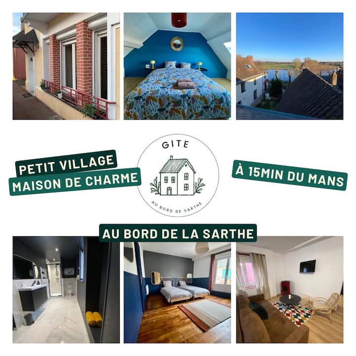 Maison De Charme Bord De Sarthe - 6 Personnes - Arnage