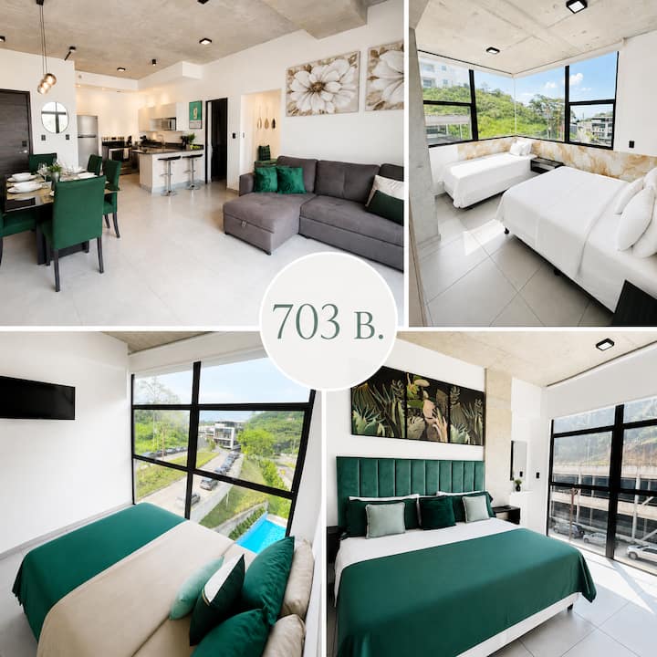 Park Tower - Emerald 3 Rooms - 3 Bathrooms - 3 A/c - El Salvador