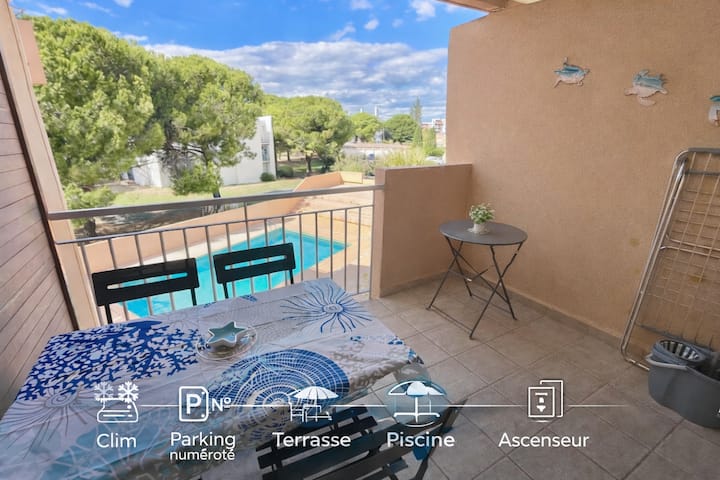 Rives Du Lac, Clim, Parking, Piscine, Ascenseur - Aigues-Mortes