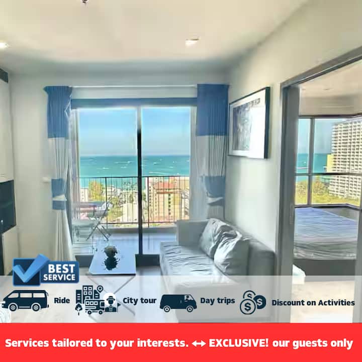 The Base Rare 2-bedrooms Full Seaview Floor 18 - Pattaya City