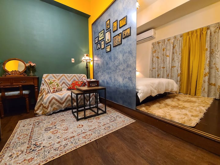 Retro/mrt Ximen 3min/2-3人房/독립공간/wi-fi/陽台/heater - Taipei