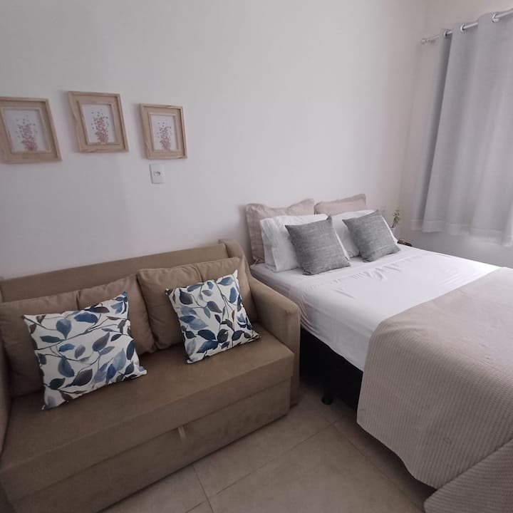 Studio Em Frente A Praia C/ Vaga Garagem - Santos - Santos State