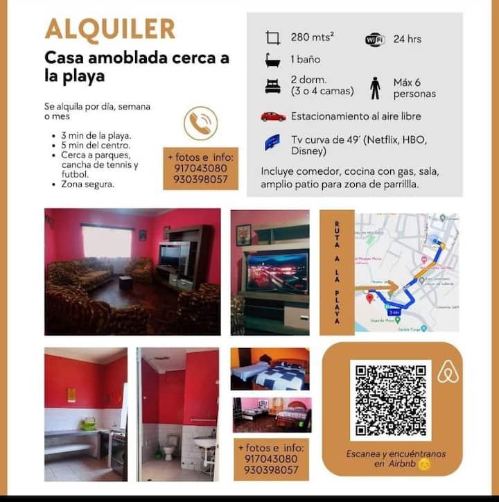 Casa Equipada Para Veranear - Mollendo