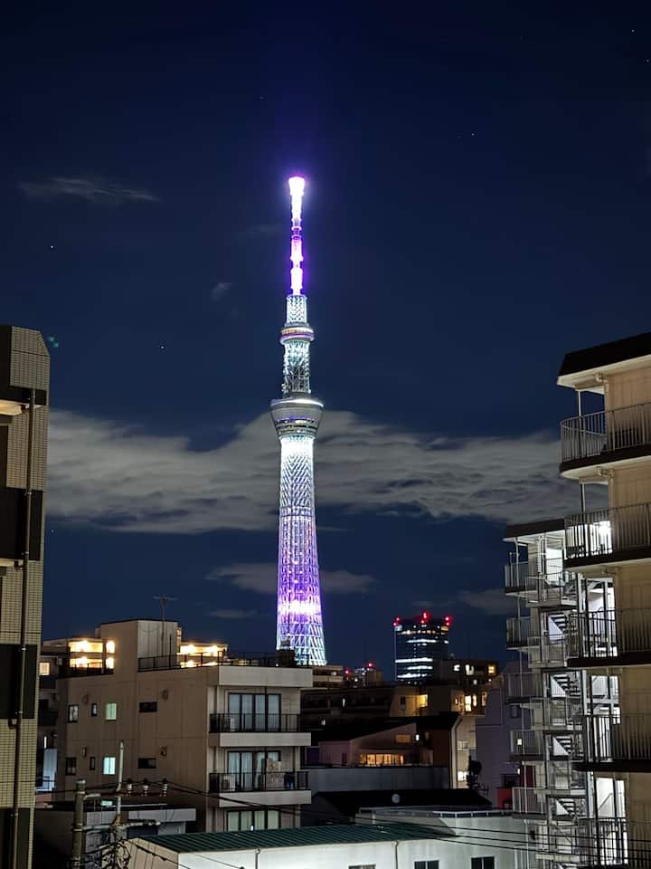 スカイホテル両国 501 シングルベッド2台 駅から徒歩4分 新宿上野六本木直行 - Asakusa