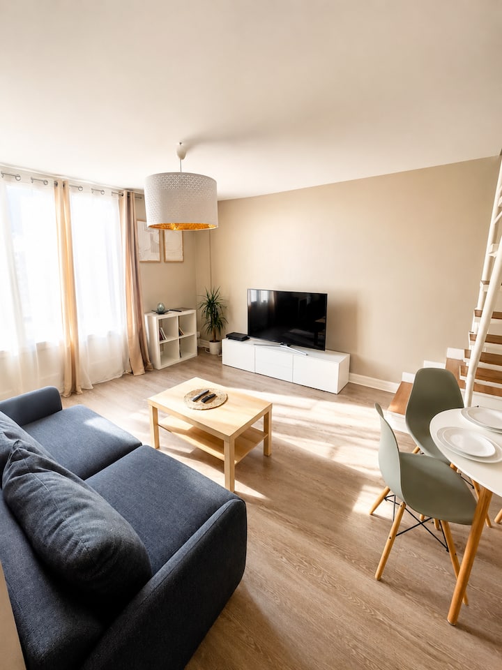 Magnifique Duplex-2 Chambres-3 Lits-free Parking - Grenoble