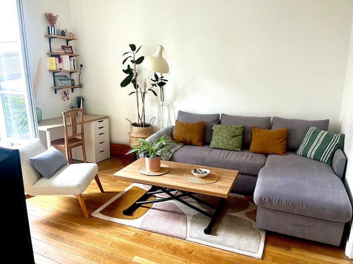 Appartement 2 Pièces Cosy Et Calme - Porte de la Villette