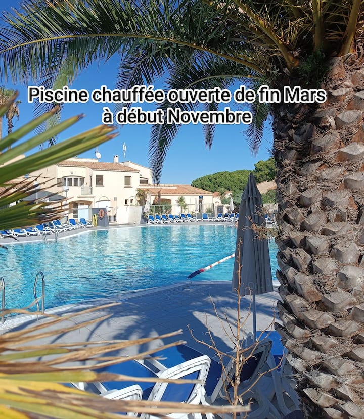 Studio Avec Piscine Chauffée, Terrasse Et Parking. - Le Grau d'Agde