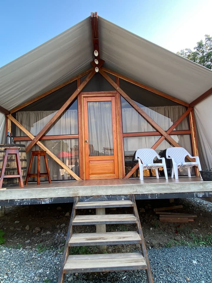 Eco Cabañas Montaña. Cabaña 5. En Madera Y Carpa - Ginebra