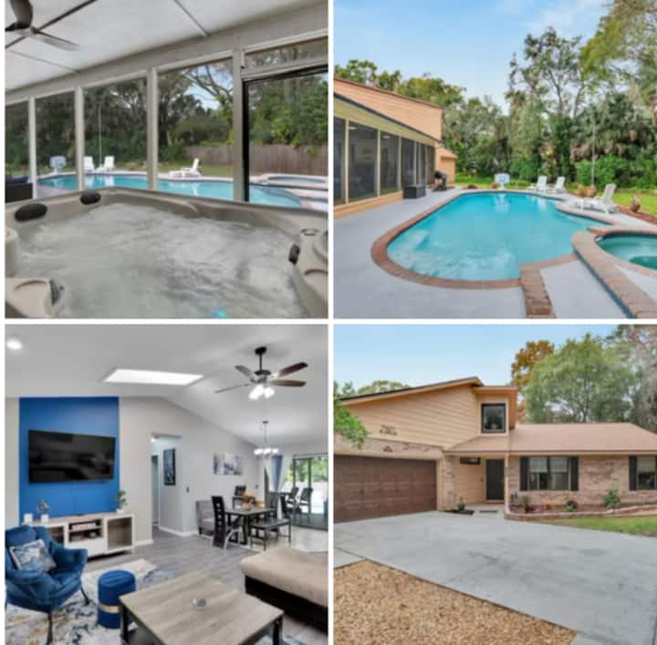 Minutes To Busch Gardens,3 King Beds,pool,hot Tub - Tampa, FL