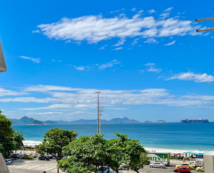 Apt Reformado, Vista Lateral Mar Em Copacabana! - Copacabana