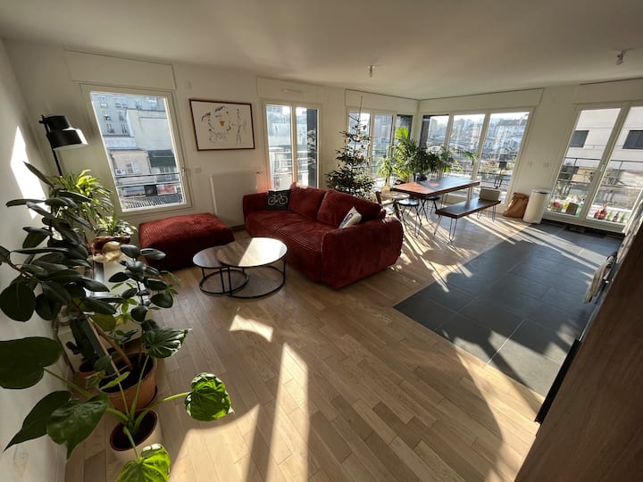 Beautiful Bright New 100m2 Flat With Terrasse - Saint-Ouen