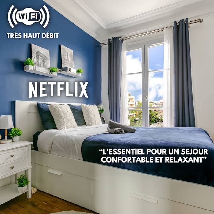 Perle Haussmannienne 1900 - Cosy - Centre Ville - La Garenne-Colombes