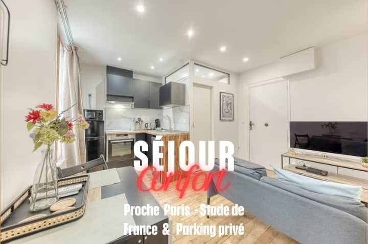 13mn De Paris Centre - Parking Gratuit - Saint-Denis, France