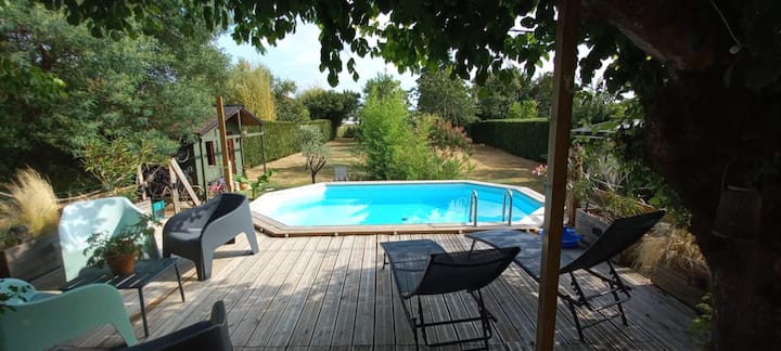 Maison Familiale Avec Piscine - 베흐쥬학