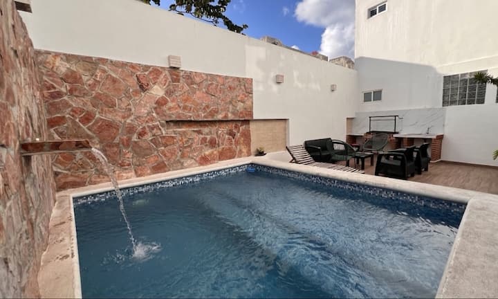 Casa Con Piscina&asador Privado Cerca De Santuario - Cancún