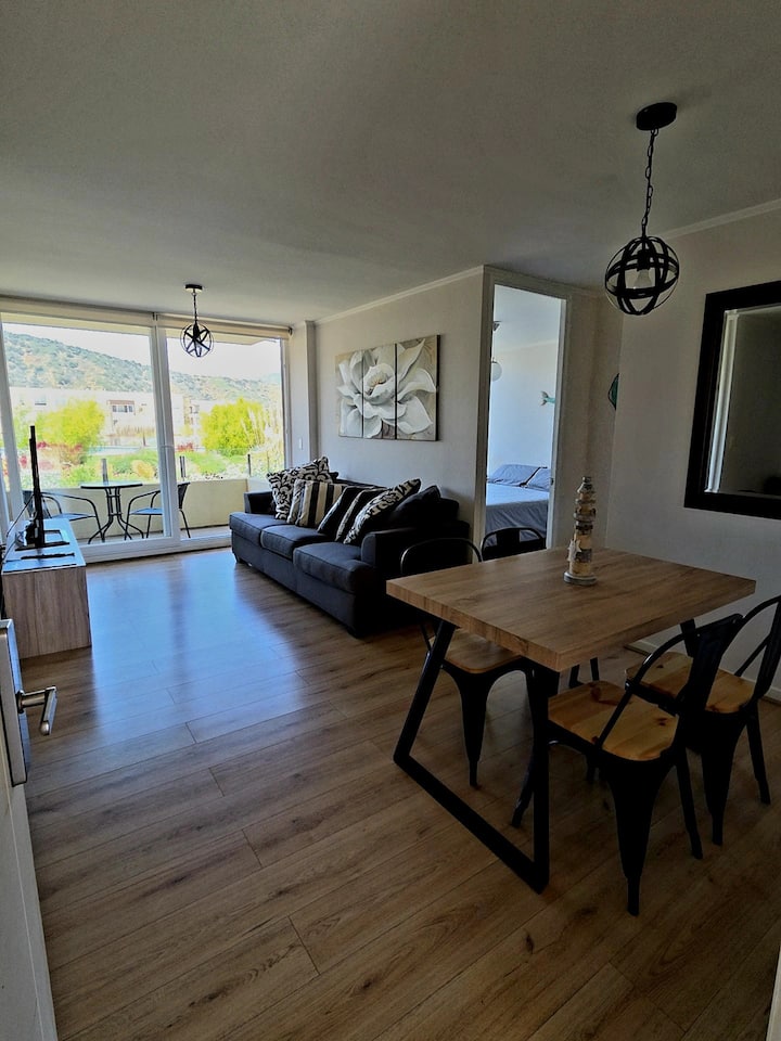 Lindo Depto 4 Personas, 1er Piso Vista A Piscina - Papudo