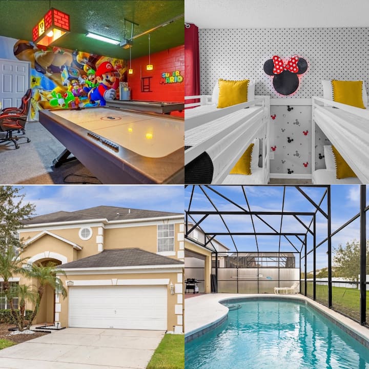6bd/5.5ba/ Sleeps 16! Modern Mickey Villa - Florida