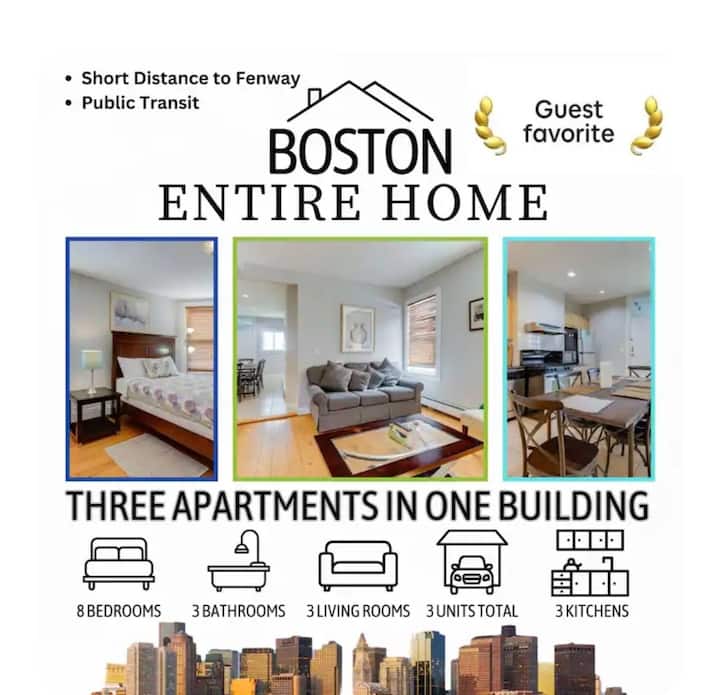 New! Boston Full Home Near Mbta ! 3 Mi To Fenway! - Boston, MA